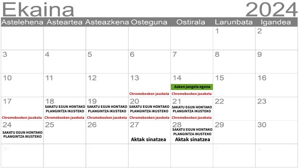 Ekaina 2024 plangintza