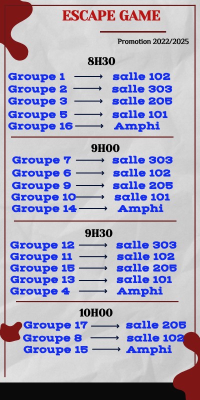 Copie - ESCAPE GAME _AFFICHE RDC | Genially