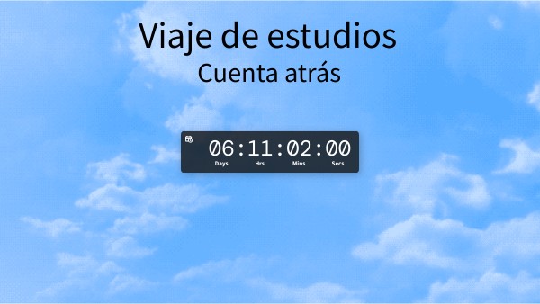Viaje de estudios cuenta atrás