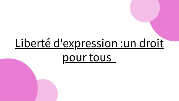 Liberté d’expression. | Genially