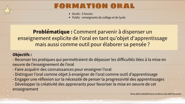 Copie - Formation oral