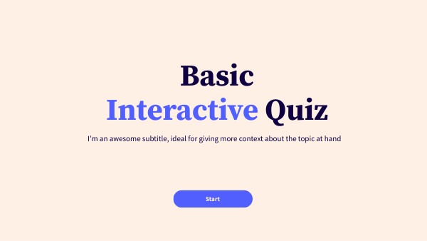Quiz interactif basique jo
