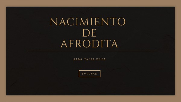 Nacimiento de Afrodita. | Genially