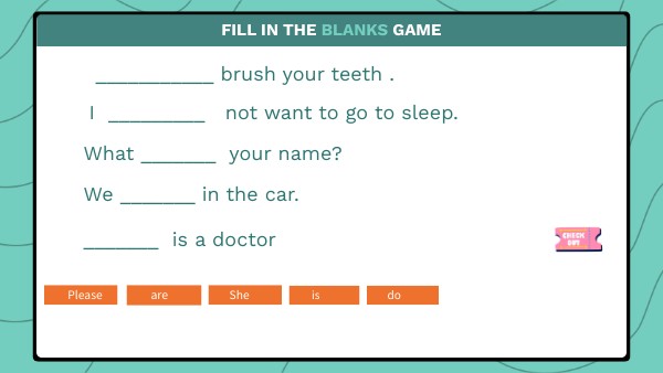 Fill in the blanks game | Genially