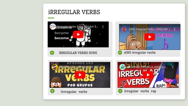 Irregular verbs