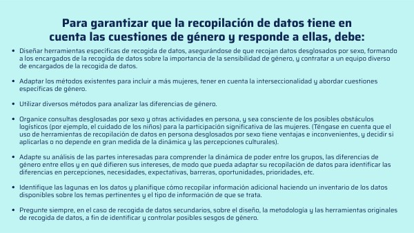 Copy - To ensure your data collection is gender-sensitive and gender ...