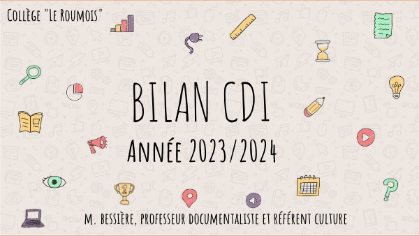 Bilan CDI 2023-2024 | Genially