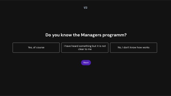 Survey Manager Programme | Genially