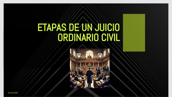 ETAPAS DE UN JUICIO ORDINARIO CIVIL | Genially