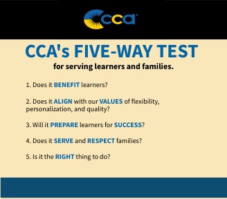 CCA Five Way Test | Genially