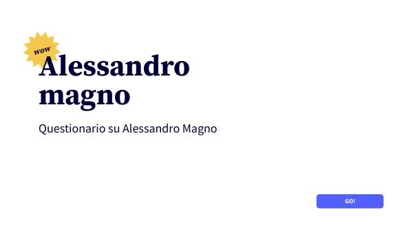Quiz su Alessandro