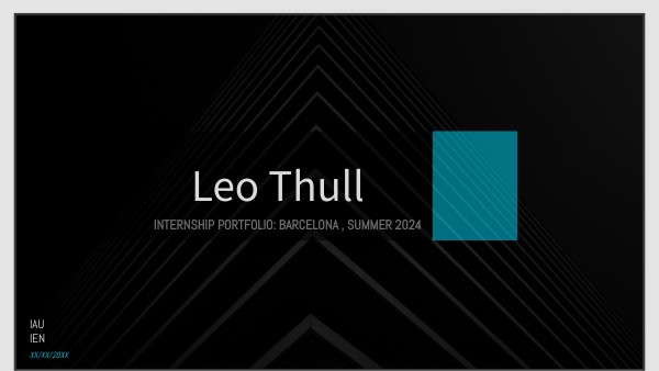 Internship portfolio layout