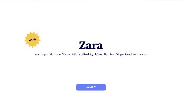 Presentación Zara:Honorio,Diego,Rodrigo | Genially