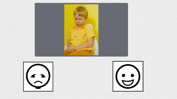 Relación foto-picto triste