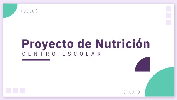 Proyecto de nutricion