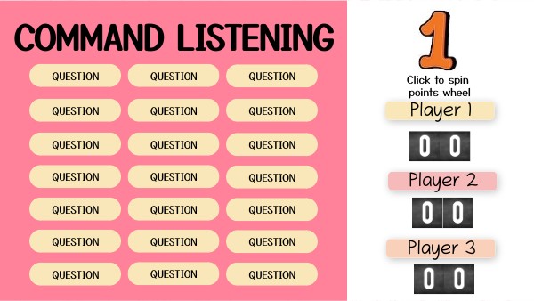 COMMAND LISTENING GAME | Genially