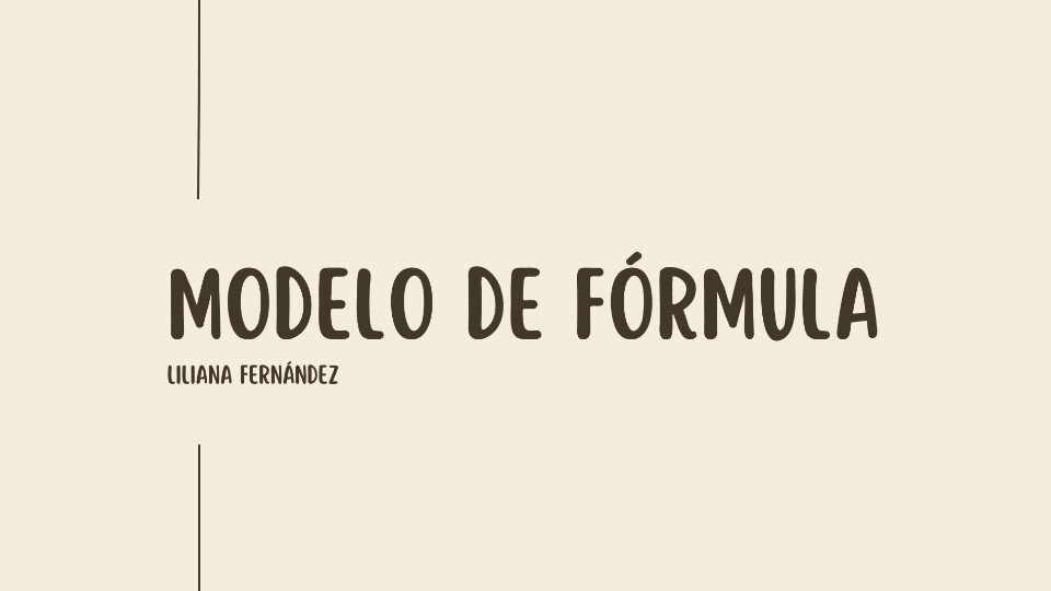 MODELO DE FÓRMULA | Genially