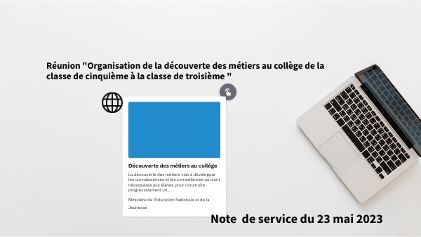 DECOUVERTE DES METIERS