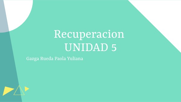 recuperacion unidad 5 | Genially