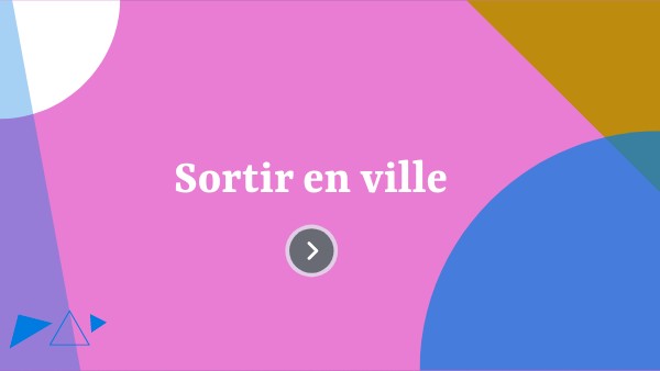 Vocabulaire A1SQ4 Sorties