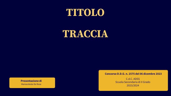 4 Bozza Presentazione Concorso | Genially