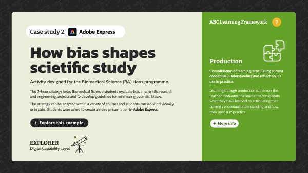 Case study card - Production | Genially