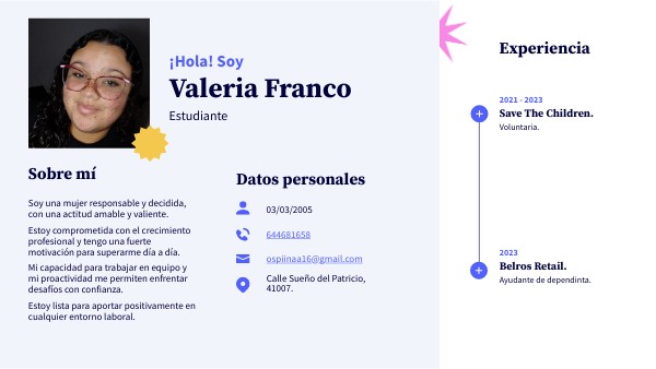 CV Valeria | Genially