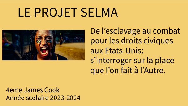 Le projet Selma | Genially