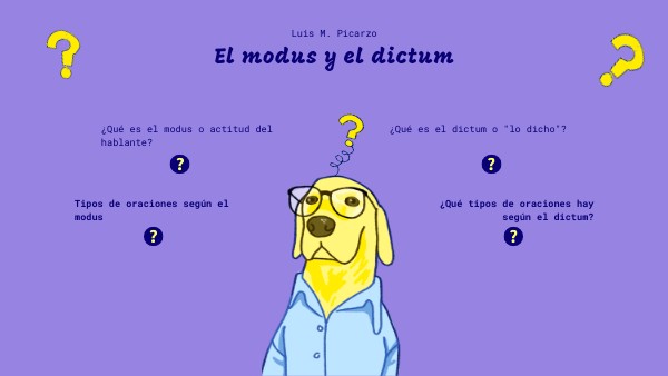 El modus y el dictum. Sintaxis | Genially