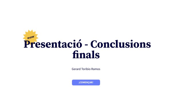 Presentación- Conclusions finals