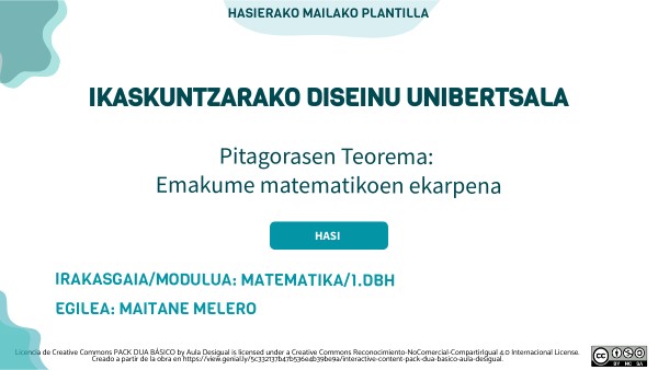 Euskera - DUA Inicial_Pitagoras | Genially