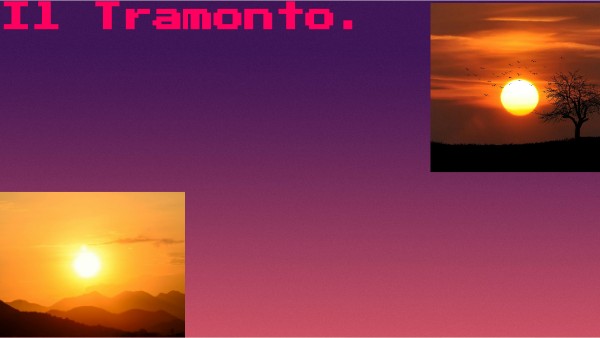 Il tramonto
