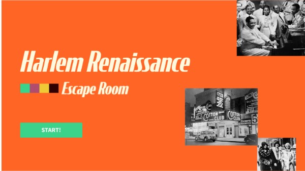 Harlem Renaissance Escape Room | Genially