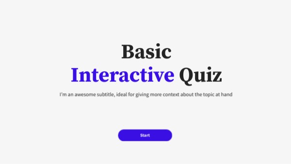 Basic Interactive Quiz | Genially