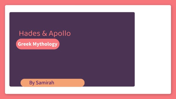 Greek god Hades & Apollo