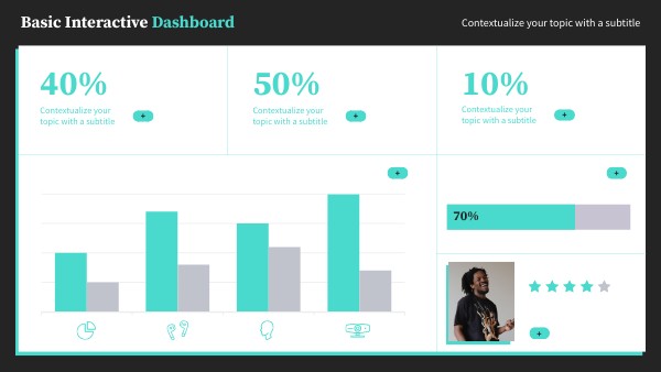 Tableau de Bord interactif basique | Genially