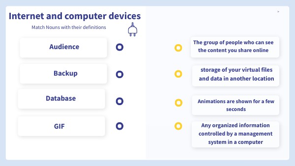 JOIN WORDS Internet and computer devices | Genially