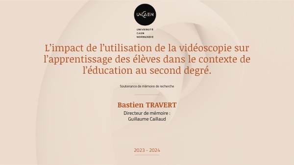 Oral Mémoire M1 | Genially