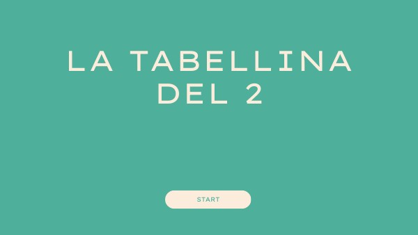 Tabellina del 2