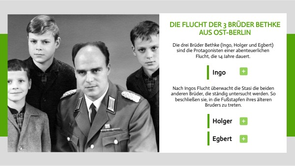 Die FLUCHT DER 3 BRÜDER BETHKE aus Ost-Berlin