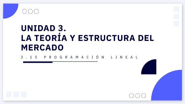 Presentación PROGRAMACION LINEAL | Genially