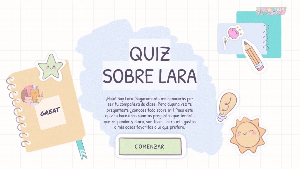 Quiz sobre Lara | Genially