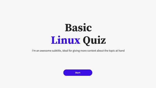 Basic Linux Quiz
