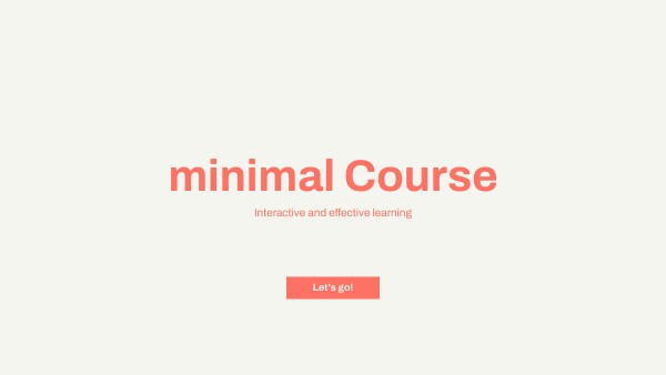 Minimal Course