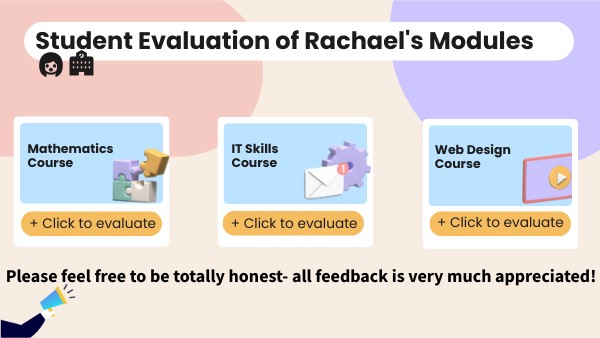 Rachaels Module Evaluation | Genially