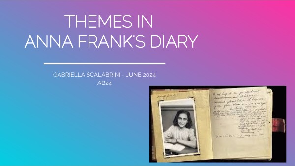 Copia - THEMES IN ANNA FRANK DIARY