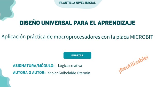 Plantilla DUA Inicial Microbit | Genially