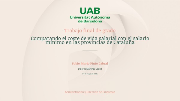 Treball final de grau presentació | Genially