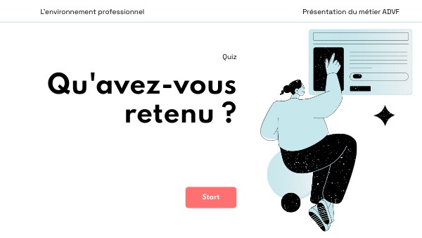 Quiz métier ADVF | Genially