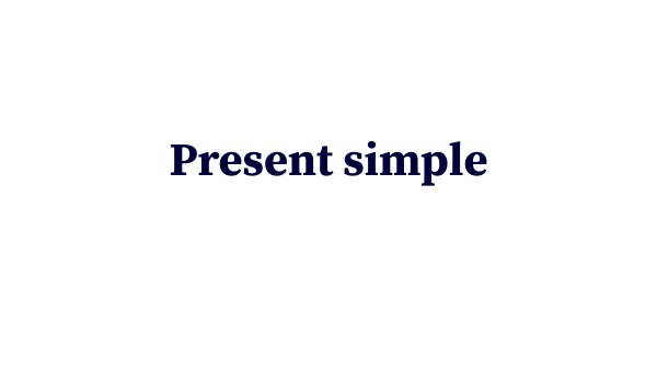 Present simple | Genially